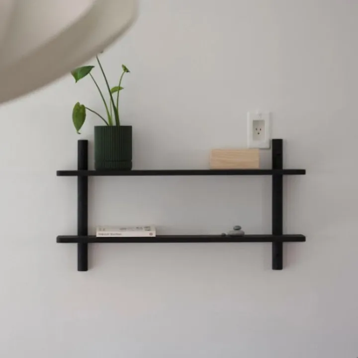 Double Wall Shelf 30 | Modern Floating Double Shelf Showpiece Shelf for ...