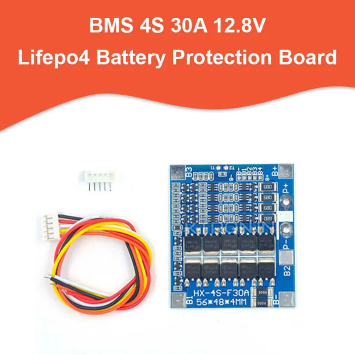 BMS 4S 12.8V 30A LiFePO4 Battery Charge Protection Board With Balance ...