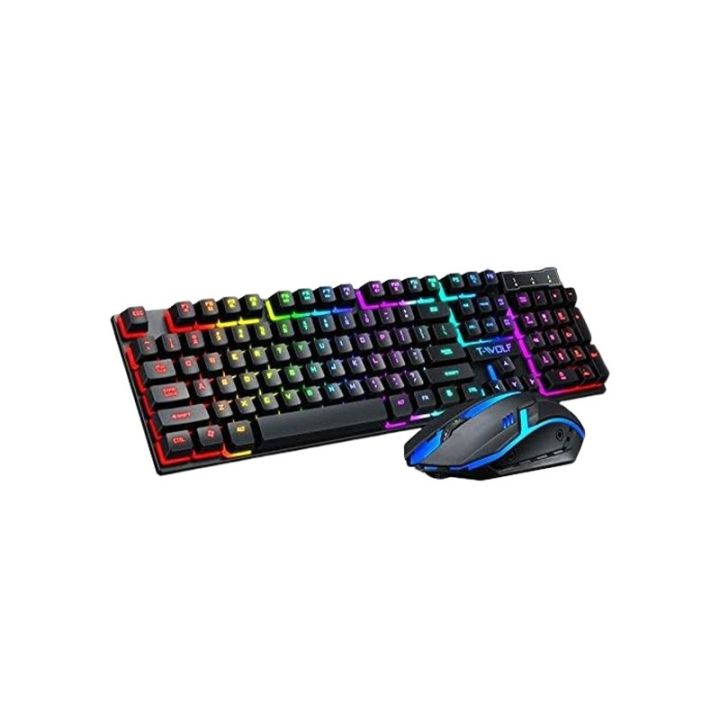 THUNDER WOLF TF200 WIRED USB GAMING KEYBOARD MOUSE COMBO | Daraz.com.bd
