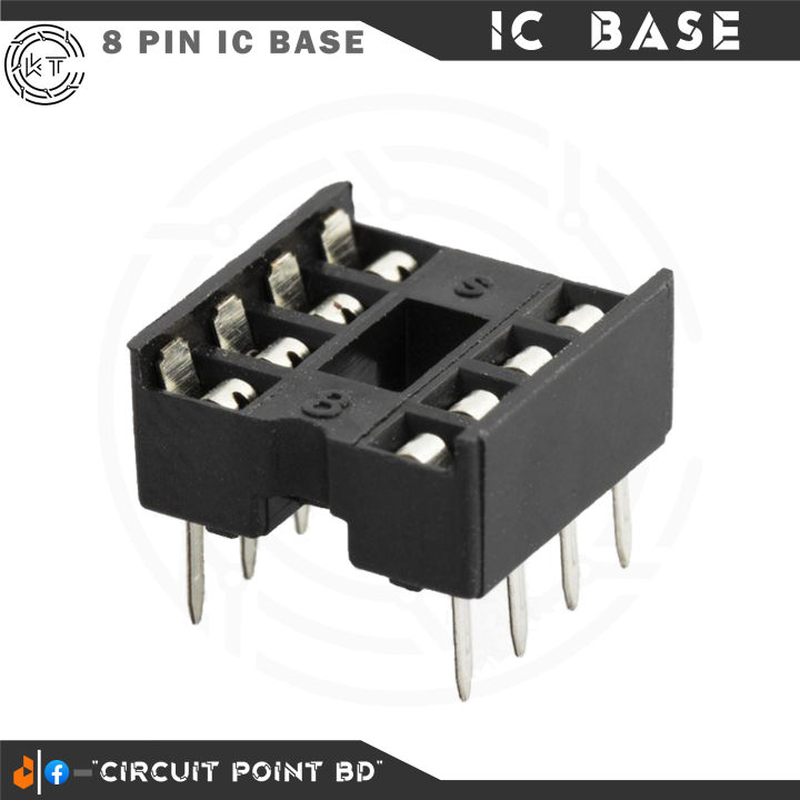 10Pcs 8 Pin IC Base Multy-Pin Low Cost PCB Mount, IC Socket, DIP IC Socket, PCB Mount Connector ...