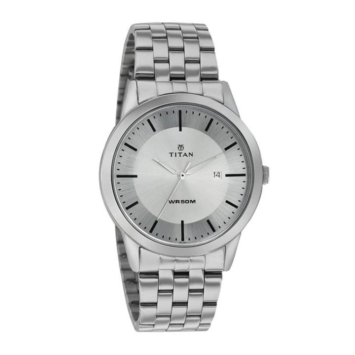 Titan 1584SM03 White White Dial Metal Strap Watch | Daraz.com.bd