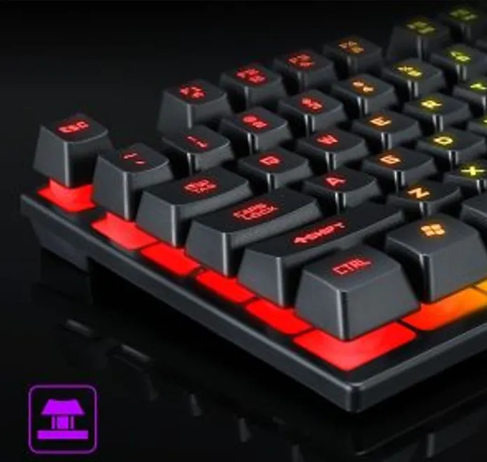 T-WOLF T20 Wired RGB Gaming Keyboard – Backlit Mechanical-Feel Keyboard ...