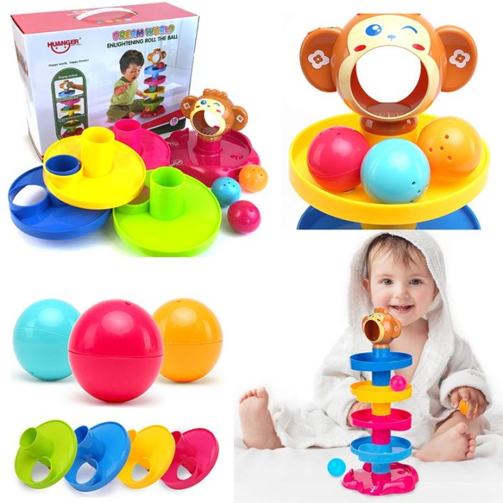Toddler Development Educational Toys, Stack, Drop and Go Ball Ramp Toy ...