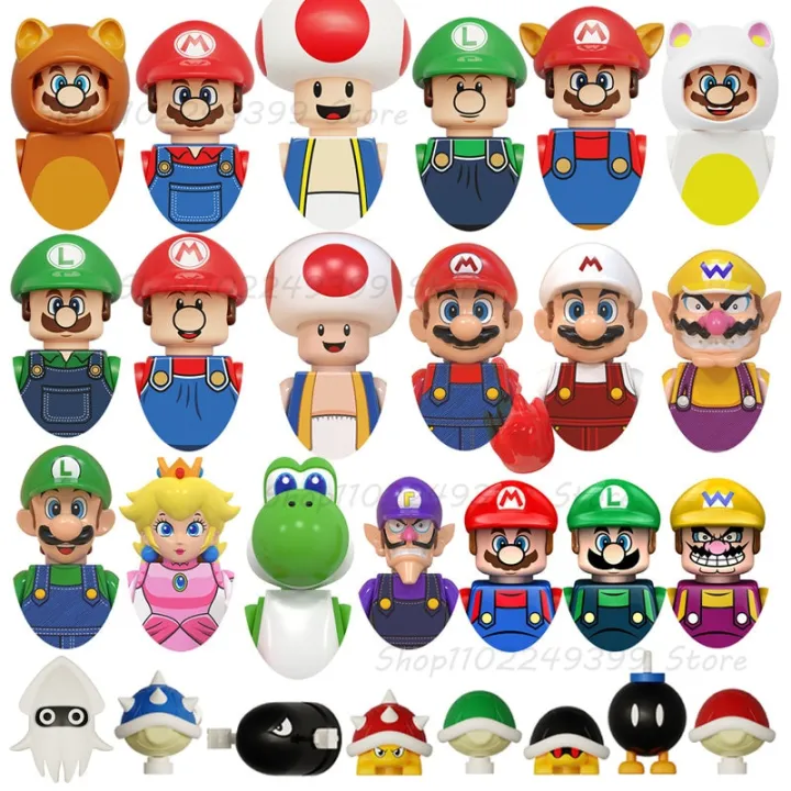 WM6103 KDL815 Super Mario Blocks Anime Cartoon Luigi Yoshi Wario Mini ...