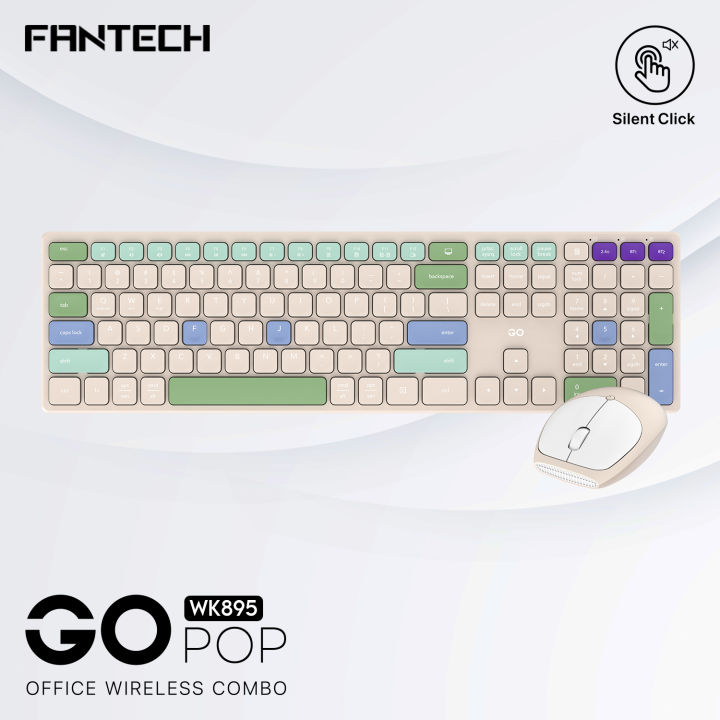 FANTECH WK895 Go Pop Wireless Multimedia Office Keyboard And Mouse ...