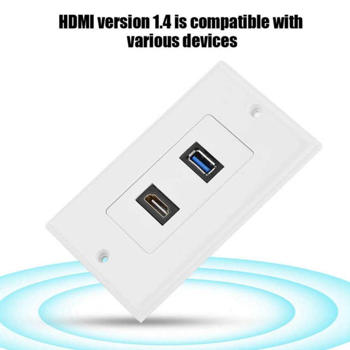 Audio Video Socket HDMI USB3.0 Two-in-one Integrated Multimedia Wall ...