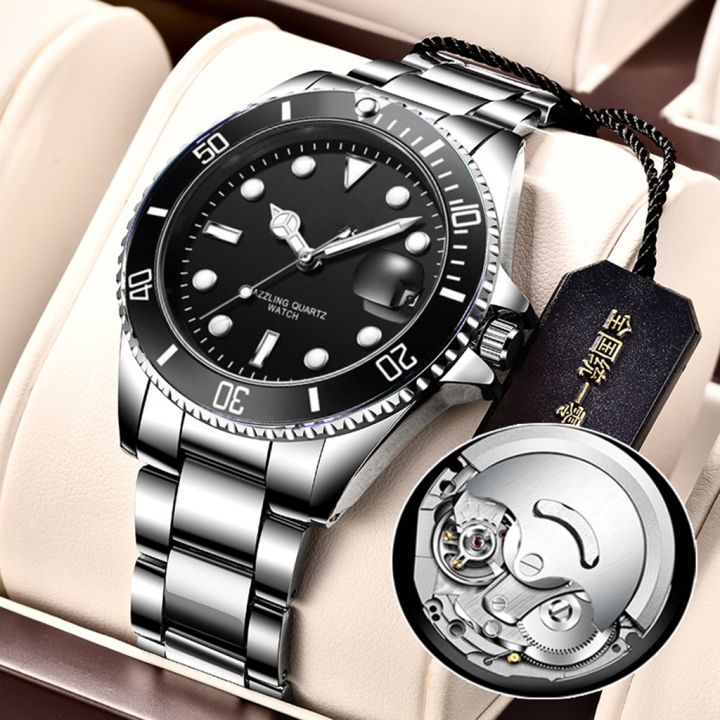 New Automatic Black Water Ghost Watch Luminous Waterproof Men's Quartz ...
