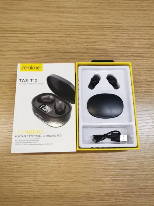 Realme TWS-T12 In Ear Wireless Earbuds Stereo Bluetooth earphones ...