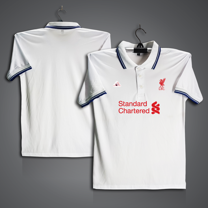 Liverpool Football Jersey For Men - Half Sleeve Collar Polo t shirt ...