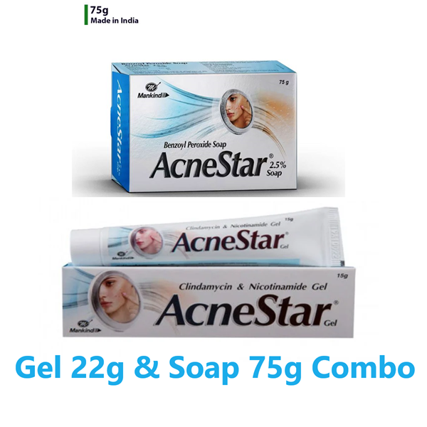 Acne Star Gel 22g & Soap 75g Combo Pack For Remove Acne & Pimple ...