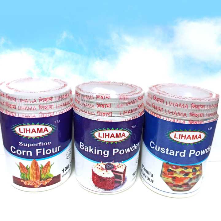 Lihama Brand Combo Items Corn Flower+Baking Powder+Custard Powder ...