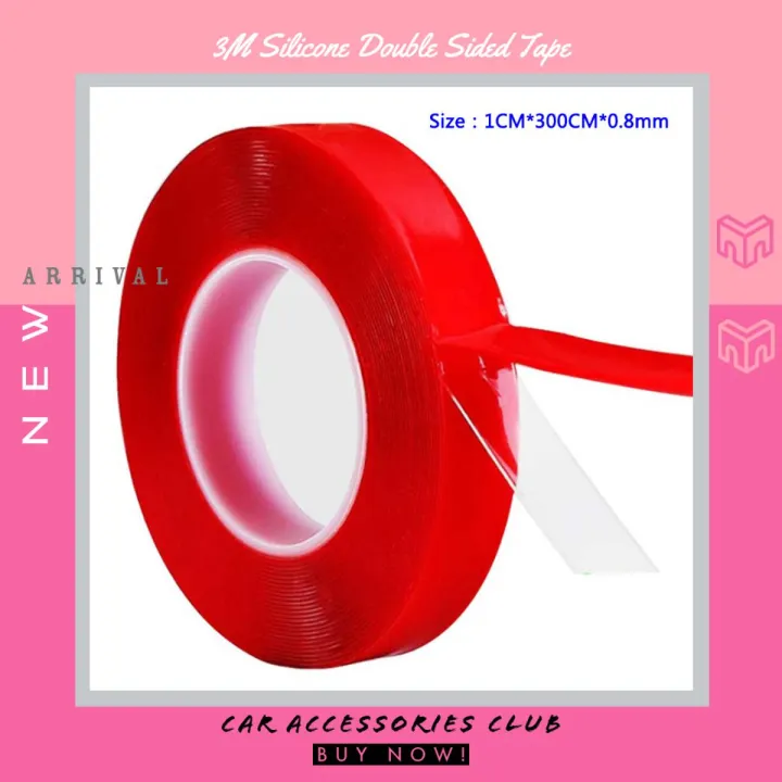 3 meters 15mm Transparent Silicone Double Sided Tape Sticker For Car ...
