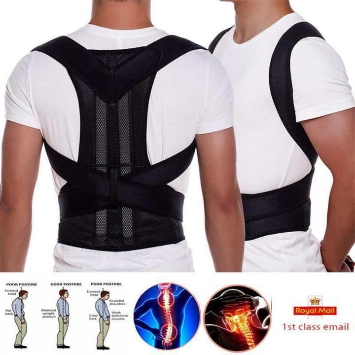 Royal Posture Back Support Belt - Black | Daraz.com.bd