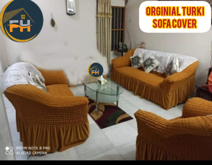 Sofa Cover 2+ 2 +1 = 5 Seater Stitched Spandex Fabric (Customize Design ...