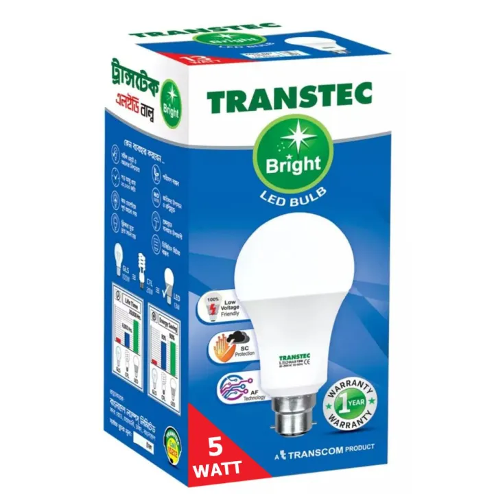 Transtec Bright LED Bulb 7 Watt | Daraz.com.bd