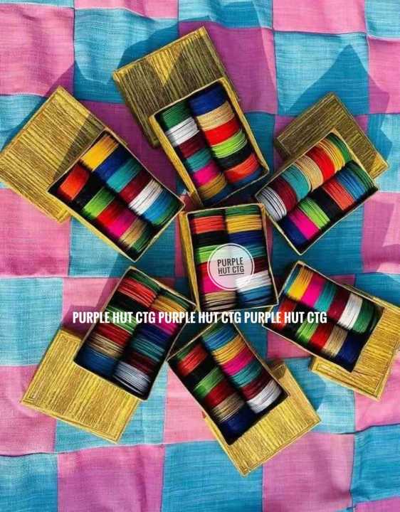 1 Box Indian Metal Velvet Churi For Girls-(Gift Package)-13 Doson ...