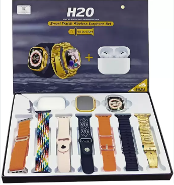 H20 Smart watch wireless earphone set 10 IN 1 SET | Daraz.com.bd
