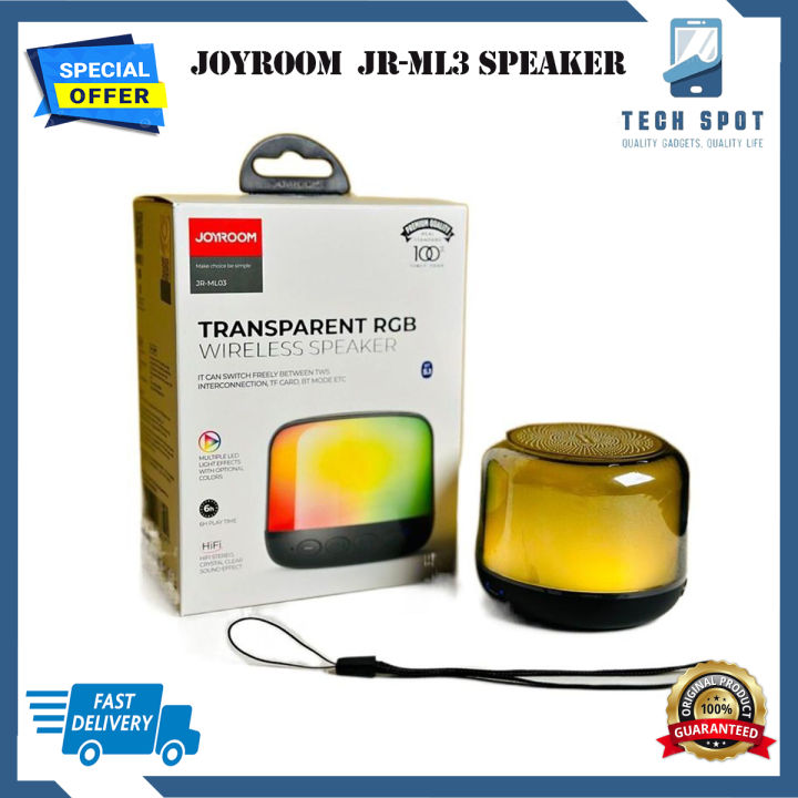 Joyroom JR-ML03 Transparent RGB Bluetooth Mini Speaker | Daraz.com.bd