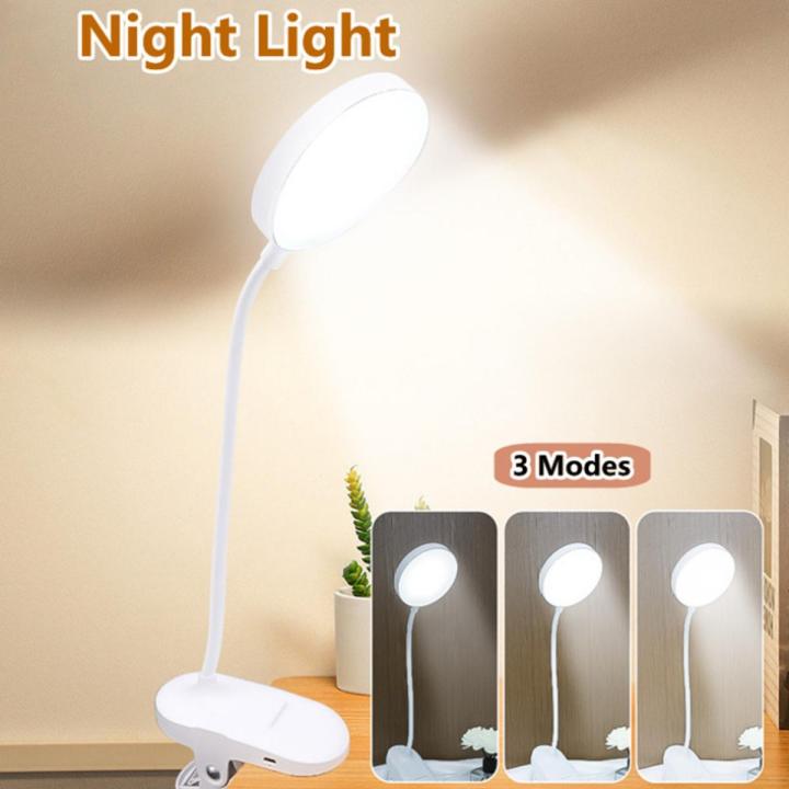 Flexible 360 Degrees Adjustable USB Table Lamp with Clip Bed Reading ...