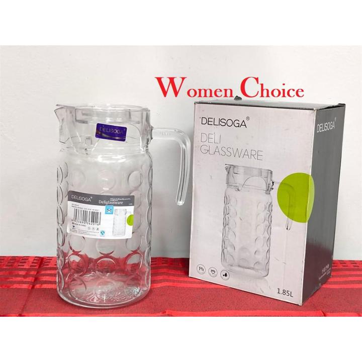 Deli Glassware Crystal Clear Glass Water Jug And Juice Jug And Pitcher ...