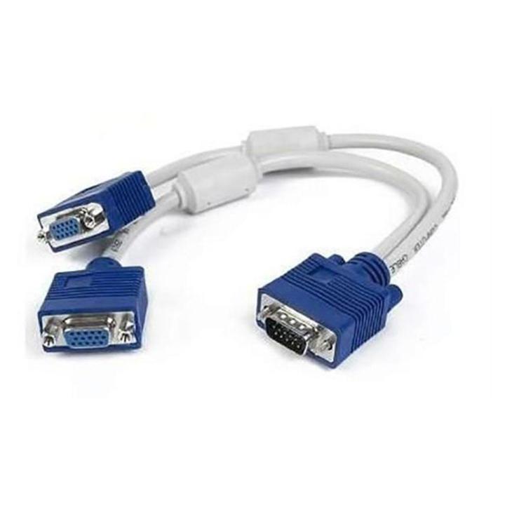 VGA Y Monitor Splitter Cable -White and Blue | Daraz.com.bd