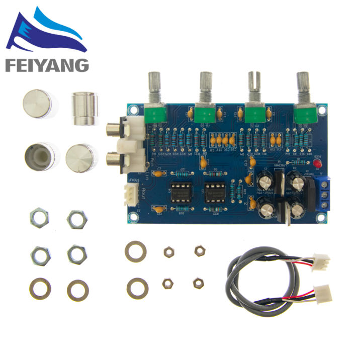 New NE5532 Stereo Pre-amp Preamplifier Tone Board Audio 4 Channels ...