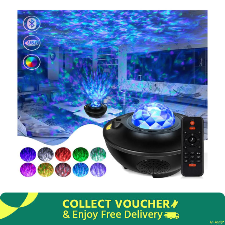 Galaxy Projector LED Night Light Room Rotate Starry Sky Projectors Lamp Decoration | Daraz.com.bd