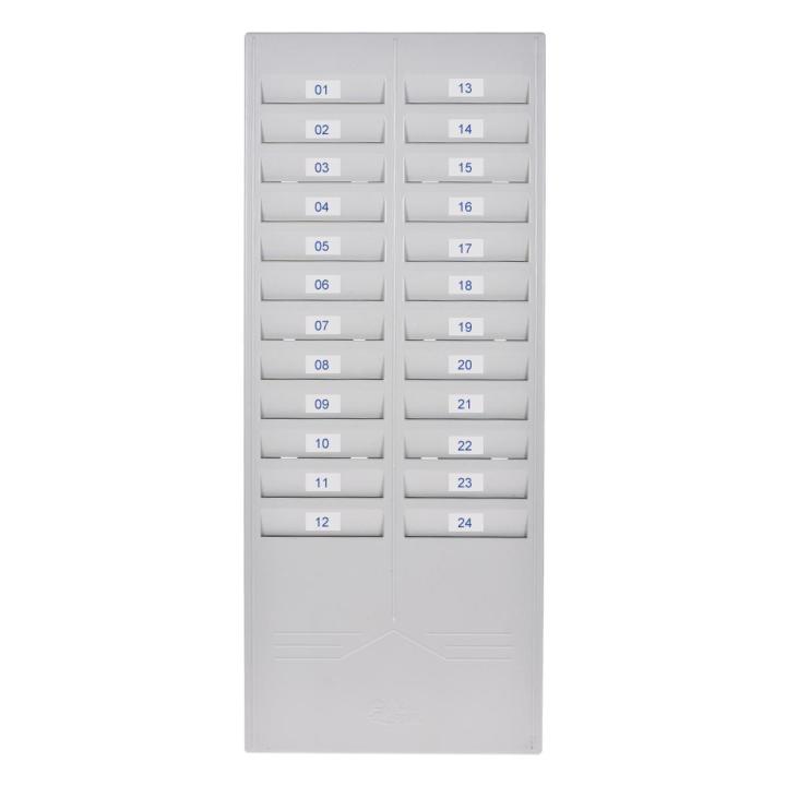 24-Slot Time Card Rack Plastic Wall Mounted Cards Holder for Office ...