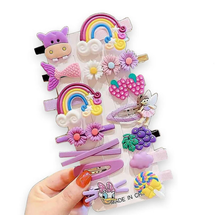 14 Pcs Baby Girl Hair Clip Set for Children Hair Accessories | Daraz.com.bd