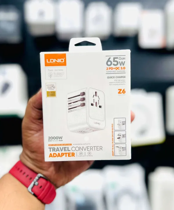 LDNIO Z6 65W 3 USB Ports GaN Travel Adapter | Daraz.com.bd