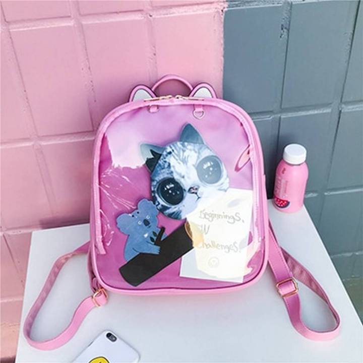【DM bag factory Store】PVC Transparent Clear Backpacks Style Itabag ...