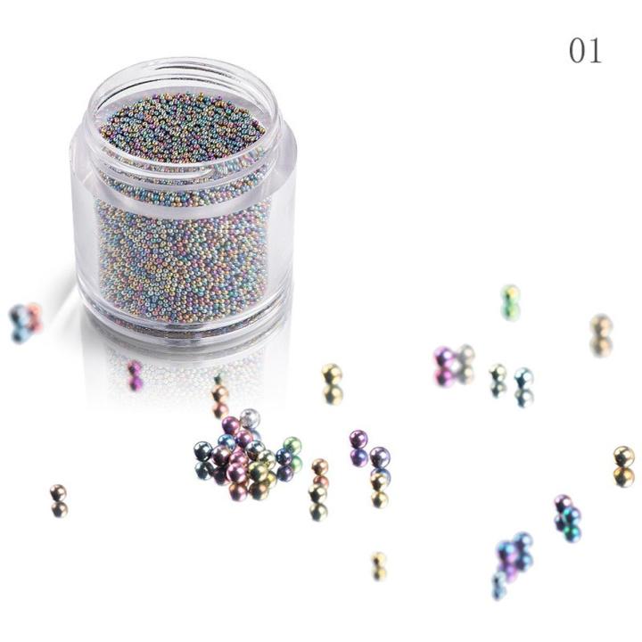 【happy one】Caviar Beads 14 Assorted Colors Mix Rhinestone Microbeads ...