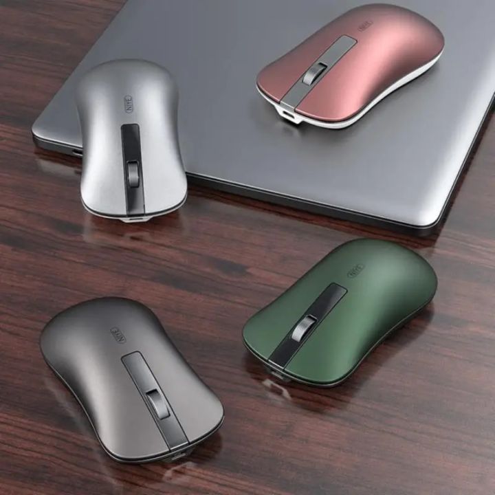 Dual Mode Wireless Mouse Aluminium Alloy Durable Mouse Receiver 2.4G ...