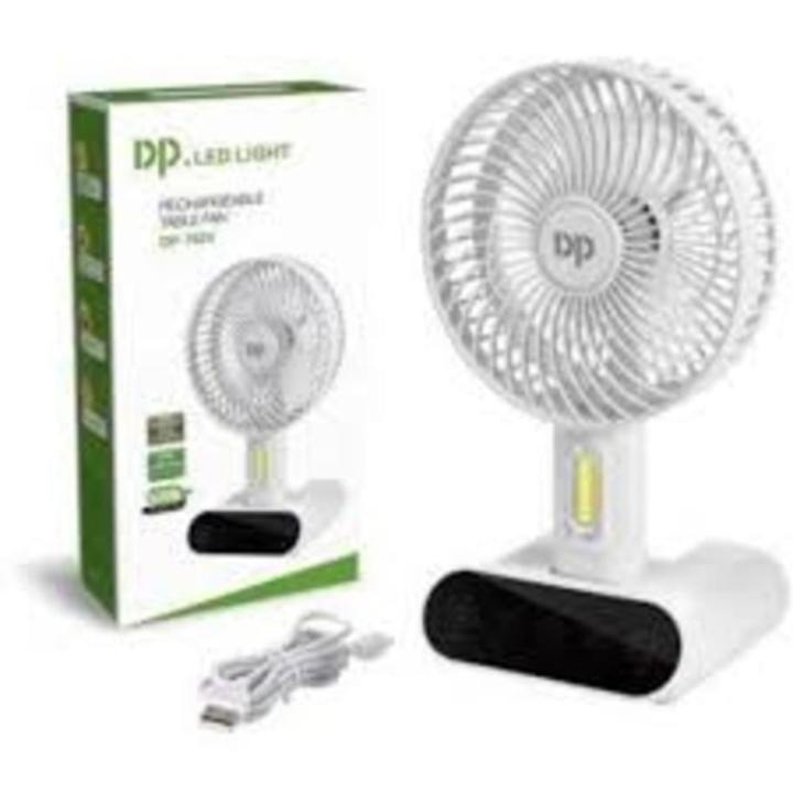 Rechargeable Table Fan DP 7624 Touch Fan With Lamp USB Charging ...