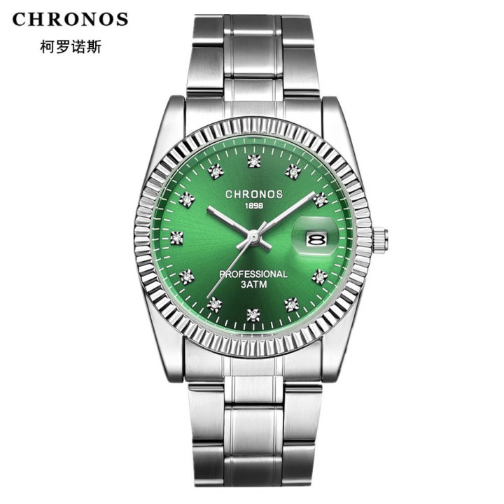 Cross-border CHRONOS Chronos Chronos Watches Men's Diamond Set Calendar ...