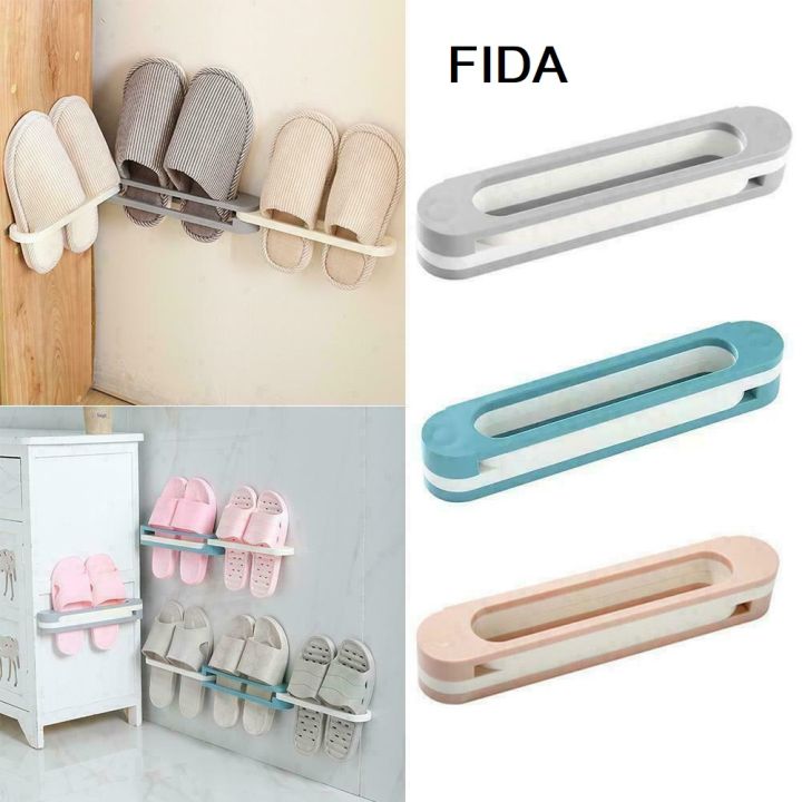 NO drill Sandal Rack Bathroom Slipper Rack space saver Hanger Wall ...