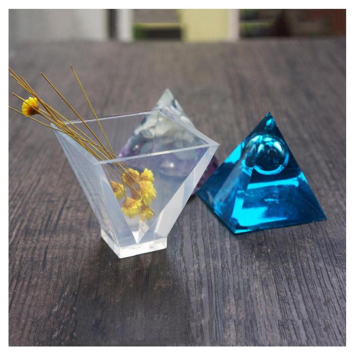 Resin Casting Mold Clear DIY Pyramid Shape Silicone Resin Mold Resin ...