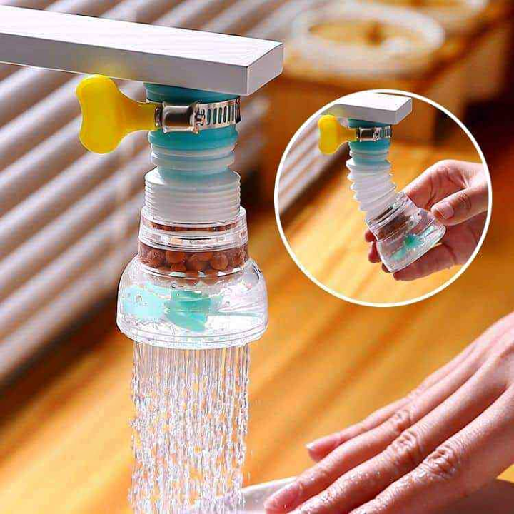 360 Rotation Kitchen Sink Faucet Extenders Sprayer Tap Water Purifier ...