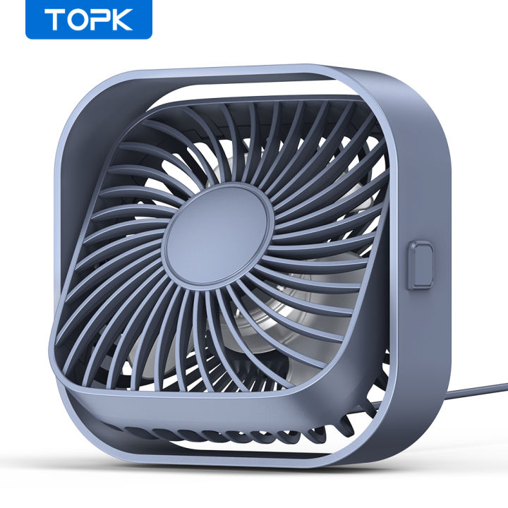 TOPK Mini Portable Fan USB Desk Fan Table Strong Airflow Quiet ...