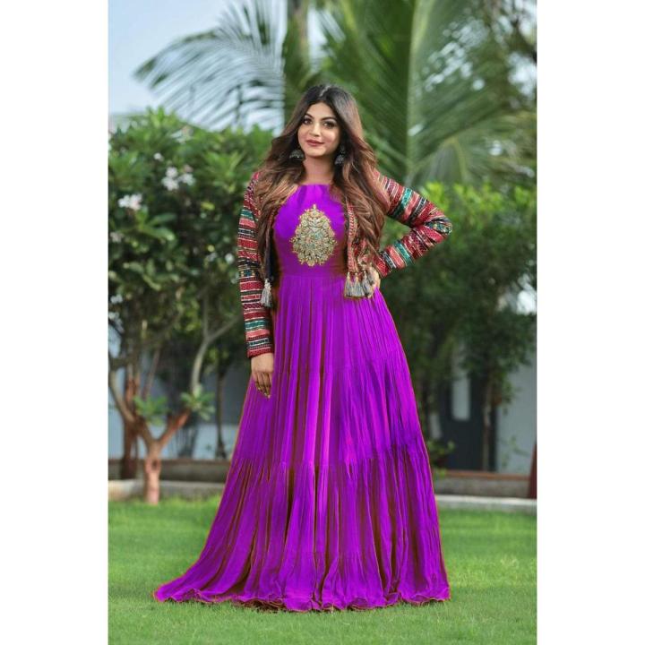 Indiyean Diginer jorget Ambutary work Long Ground one piece Collection ...