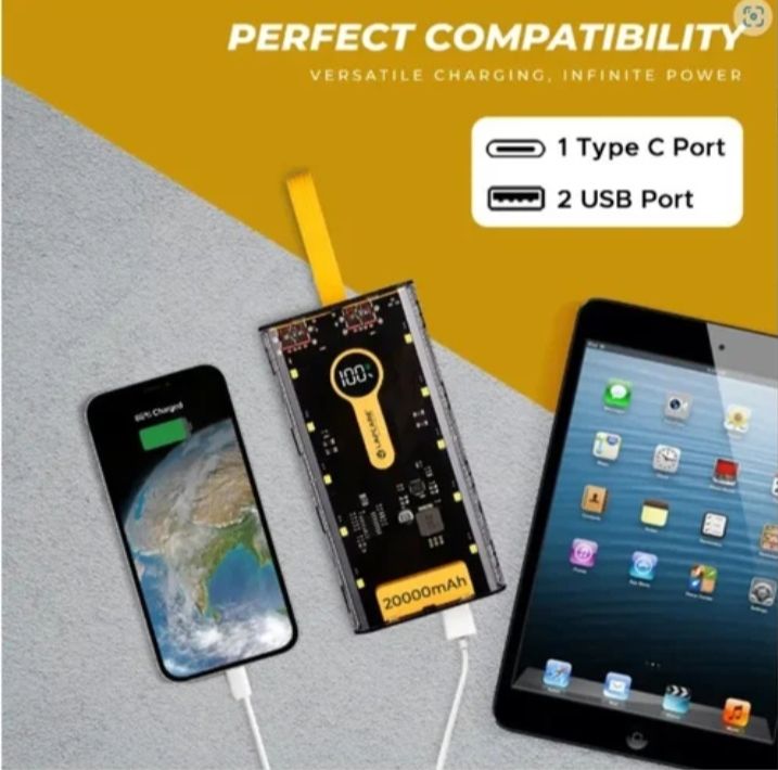 22.5 Watt Kin Vale Power Bank Fast Charging 10000/20000 mAh T1-18 Black ...