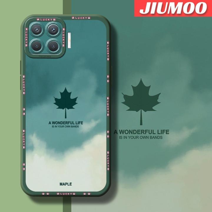 JIUMOO Case For OPPO F17 Pro Case Colorful Maple Leaves Thin Shockproof ...