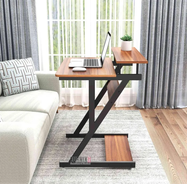 Space-Smart Computer Table with Monitor Stand – Compact Workstation for ...
