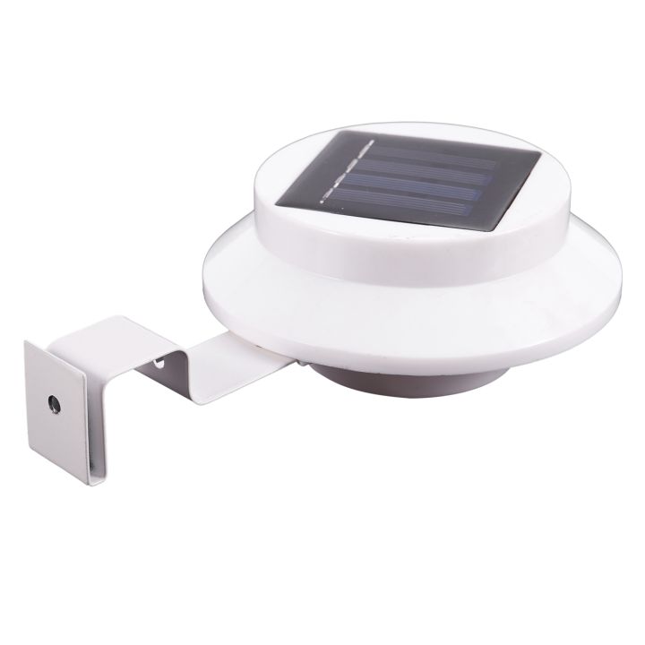 4 Led Solar Powered Gutter Light Outdoor/Garden/Yard/Wall/Fence/Pathway ...