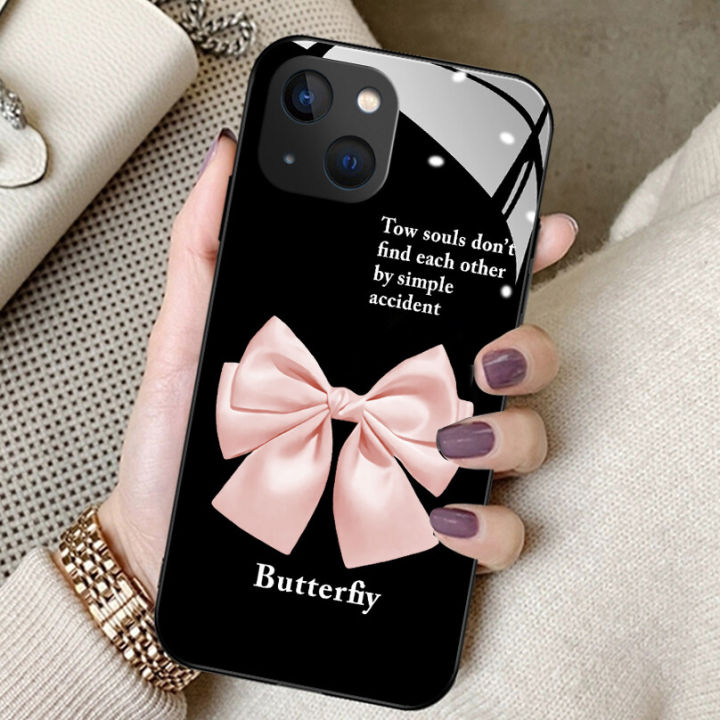 For Poco M6 X4 Pro 5G Back Cover Case glass Fashion Butterfly flower ...