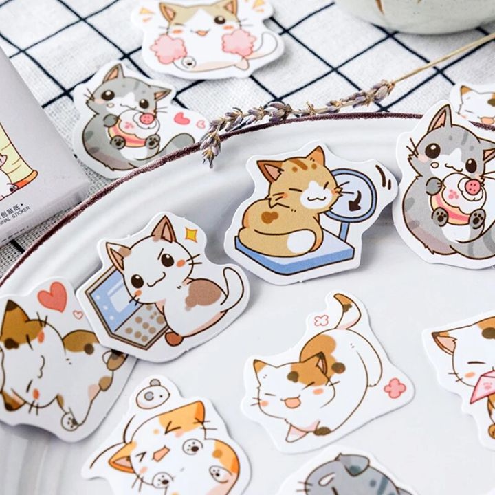 【3C VictoryEagle】45 Pcs/box My Naughty Cats Diy cute vsco Stickers for ...