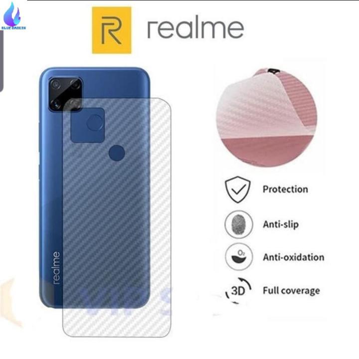 Realme C12 Carbon Fiber Textured Back Screen Sticker | Daraz.com.bd