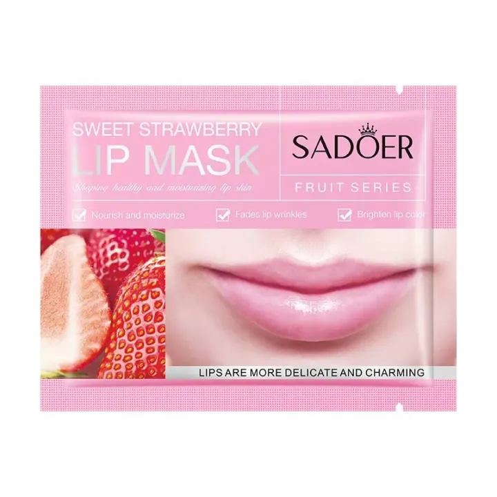 〽️ Sadoer Sweet Strawberry Lip Mask – 1Pc | Hydrating Nourishing Lip ...