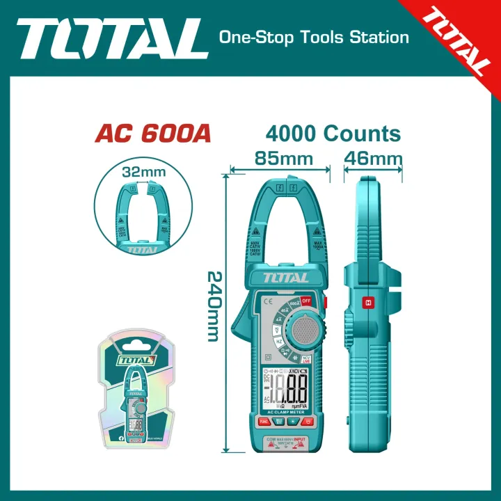 TOTAL Digital AC Clamp Meter TMT766001 | Daraz.com.bd