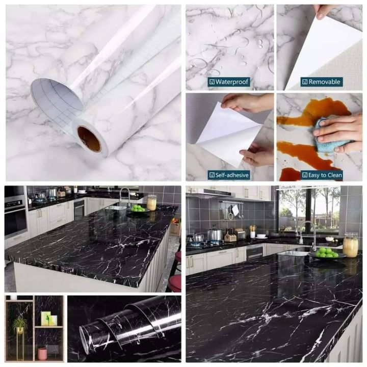 Marble Wallpaper, Waterproof Sticker PVC Self Adhesive Use Modern ...